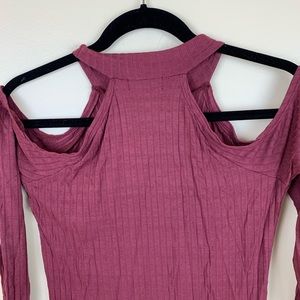 NYTT | Tops | Long Sleeve Open Shoulder Ripped Shirt | Poshmark